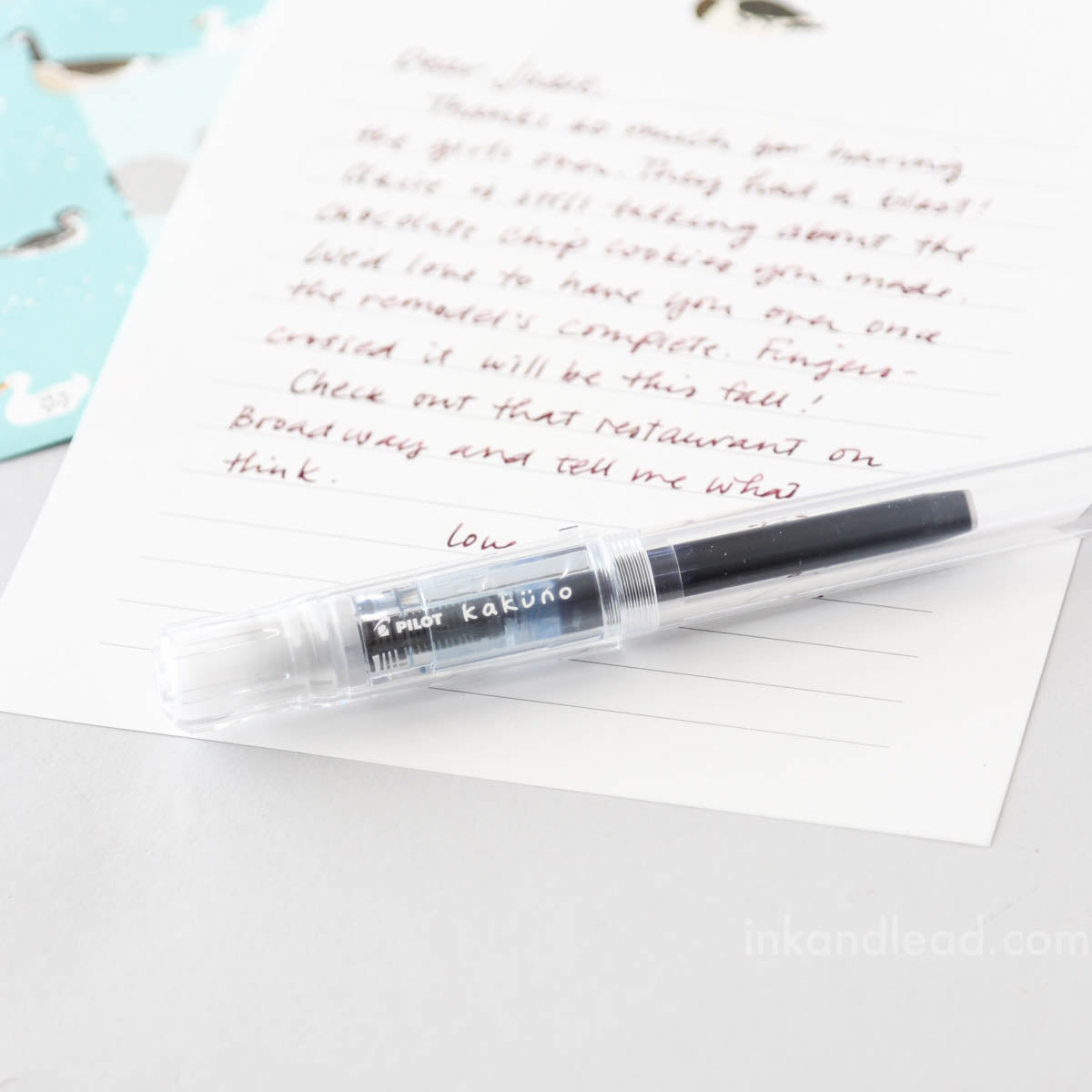 Pilot Kakuno Fountain Pen, Fine Nib - Clear – Ink & Lead