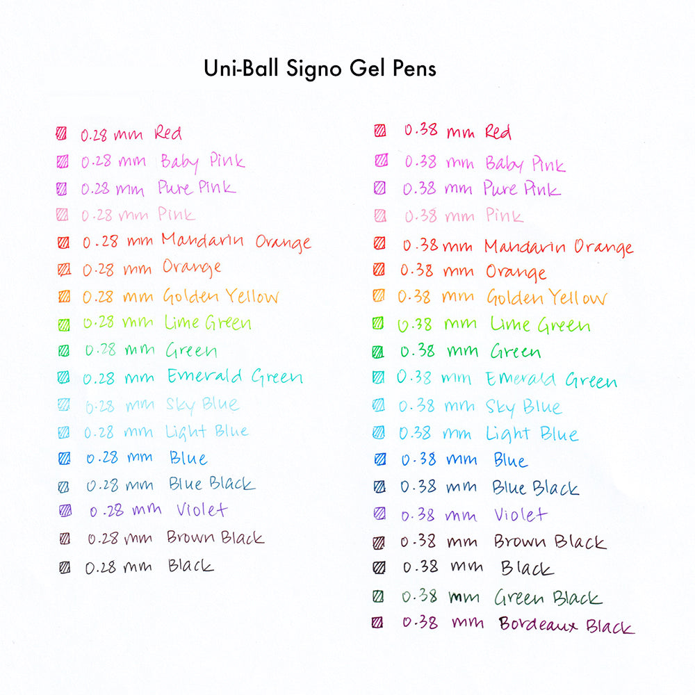 Uni-Ball Signo Gel Pen 0.38 mm – Ink & Lead
